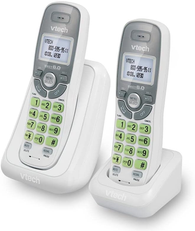 Teléfono Doble Vtech Cs6114-2 Inalámbrico - Color Blanco – Control ...
